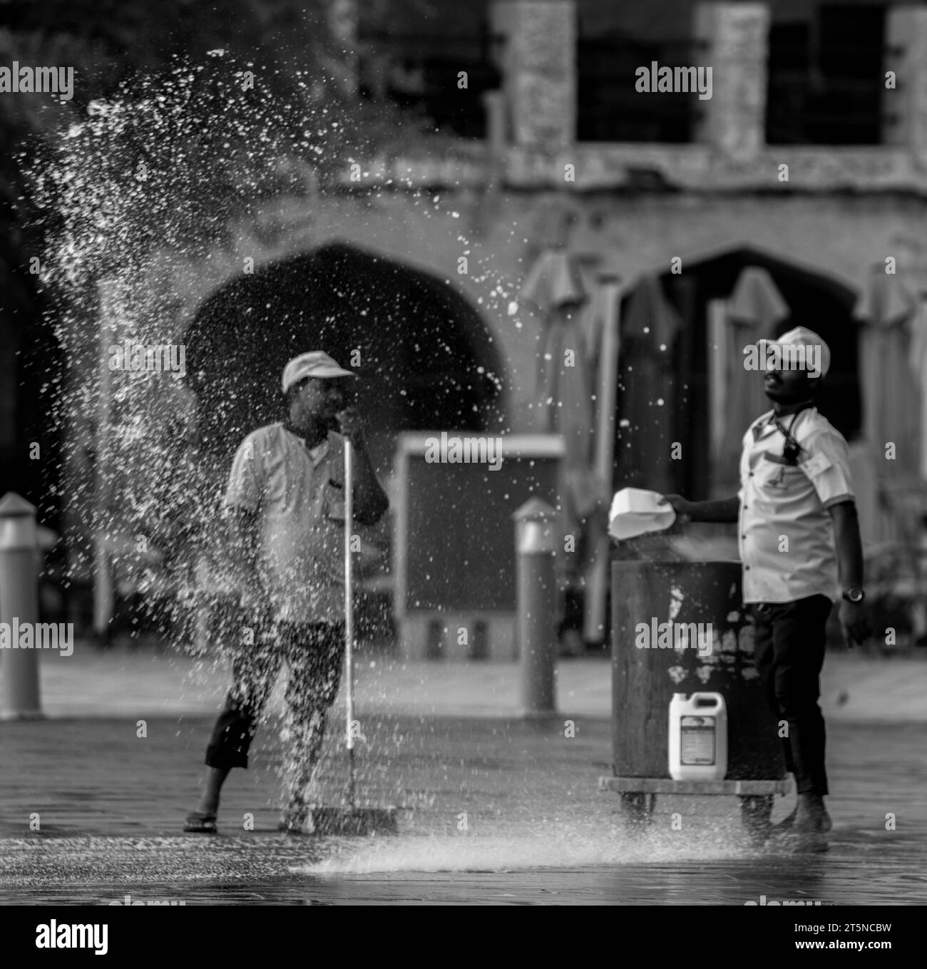 Doha skyline Black and White Stock Photos & Images - Alamy