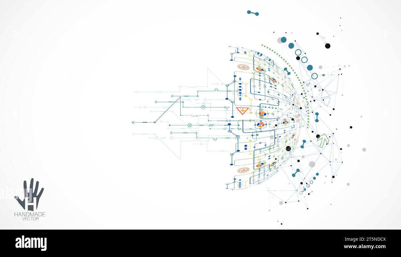 Abstract technology half - sphere background. Global network concept ...