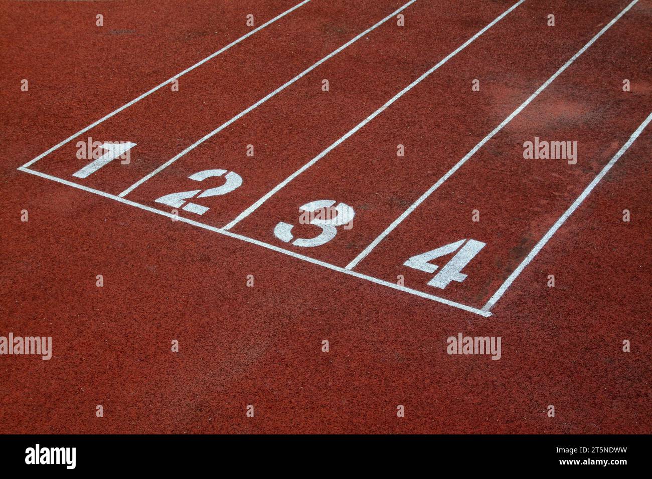 plastic runway in a sports ground in a middle school Stock Photo - Alamy