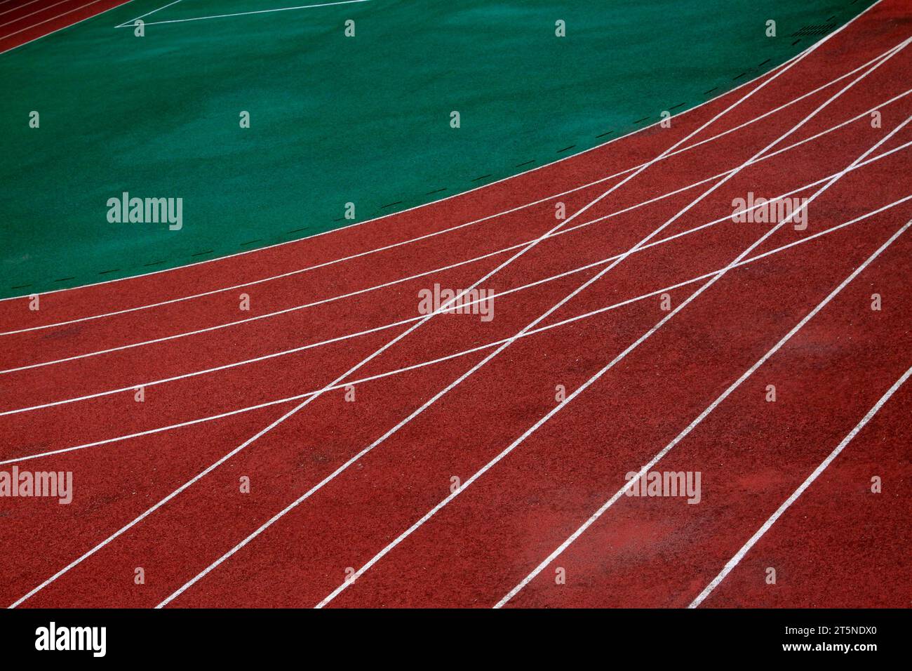 plastic runway in a sports ground in a middle school Stock Photo - Alamy