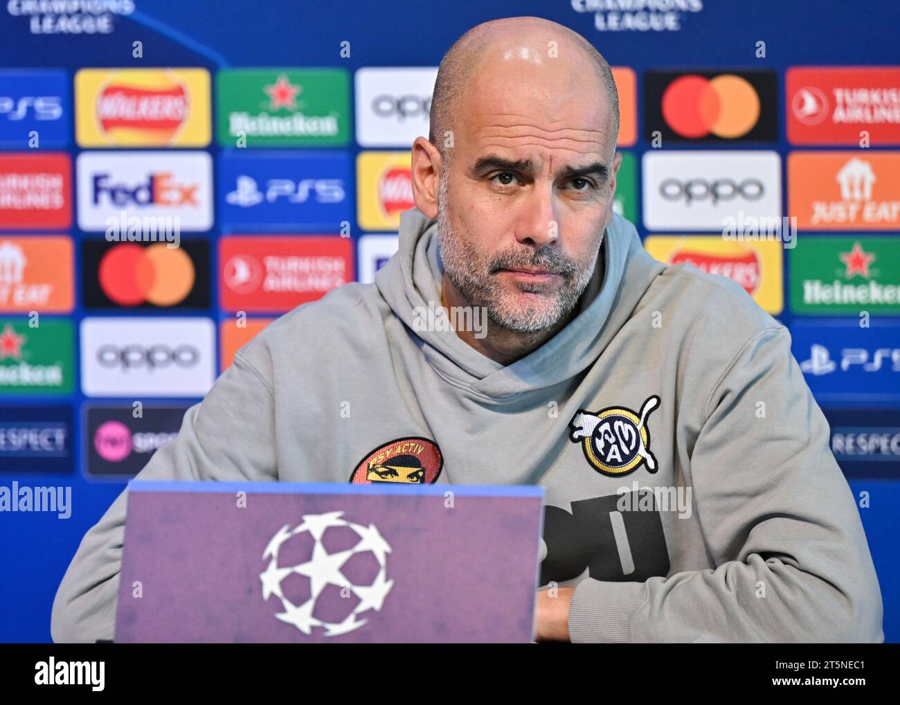 Manchester, England, 6th November 2023. Manchester City manager Pep ...