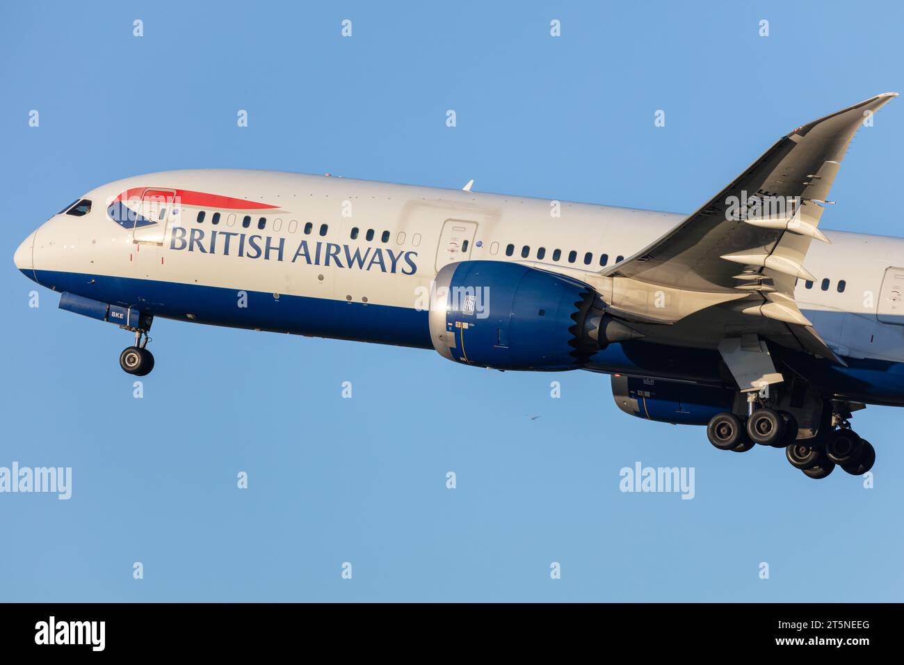 British Airways Boeing 787-9 Dreamliner, registration G-ZBKE departing ...