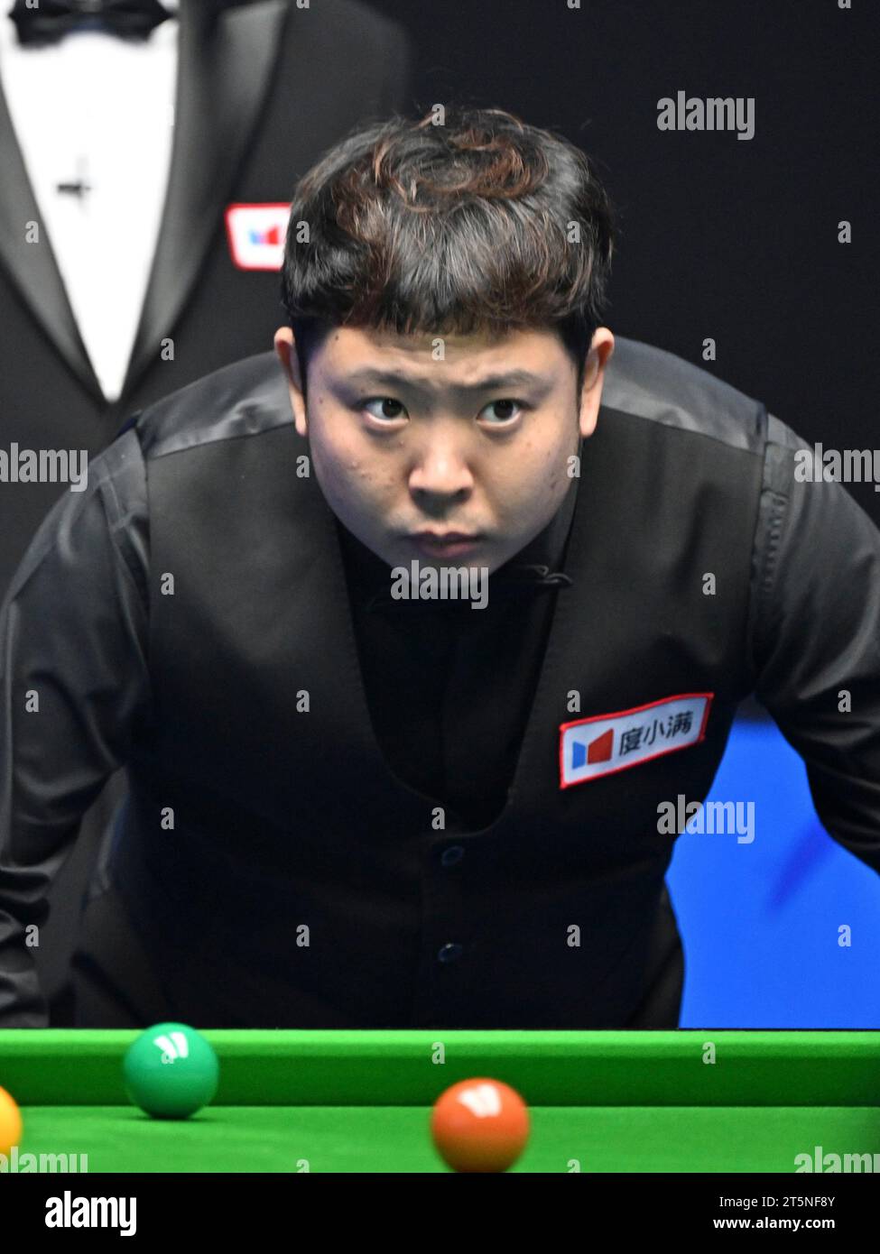 Tianjin. 6th Nov, 2023. Zhang Anda looks on during the match between ...
