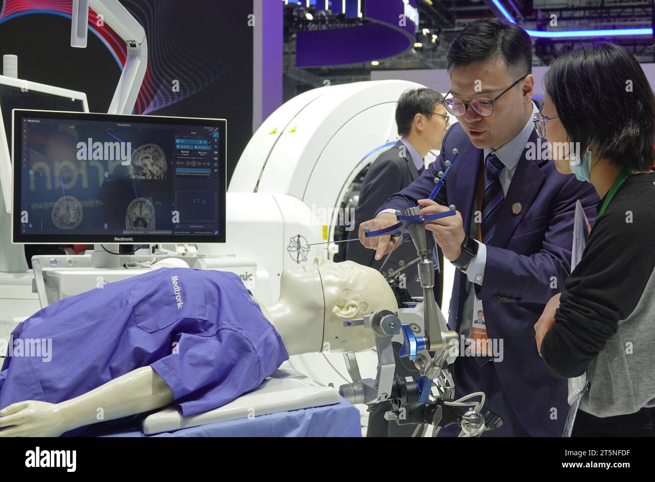 SHANGHAI, CHINA - NOVEMBER 6, 2023 - Visitors visit the medical Devices ...