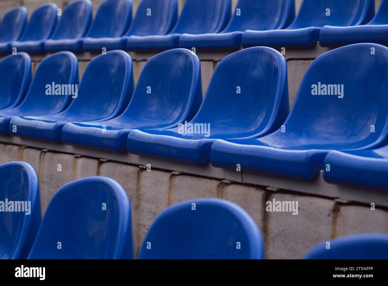 Blue seats on stadium hi-res stock photography and images - Alamy
