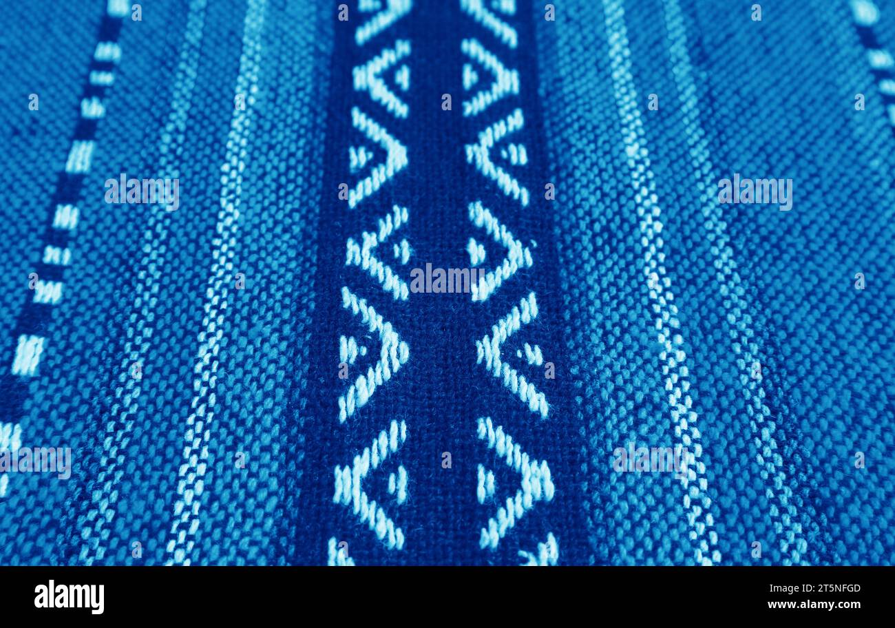 Closeup of Texture and Pattern of Stunning Blue Thai Northern Region's ...