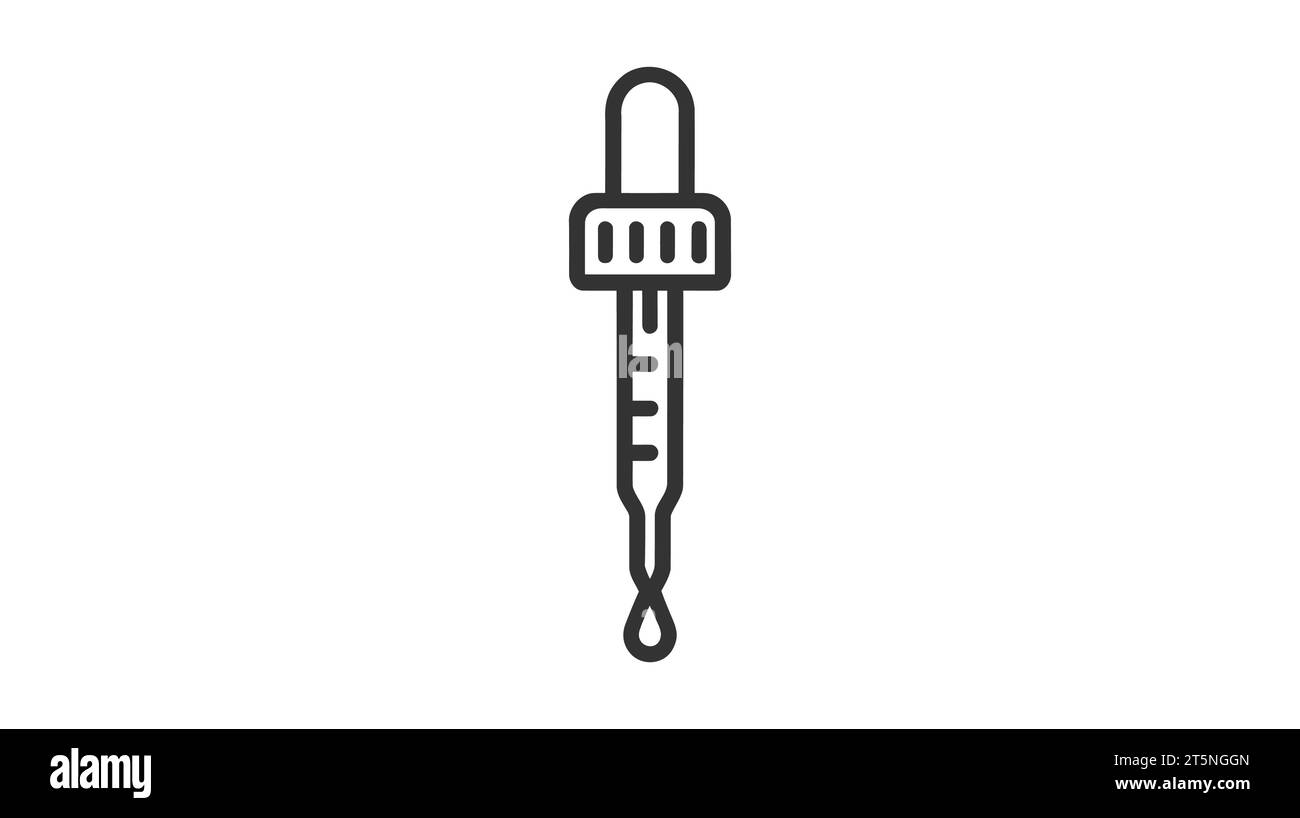 Black outlined vector illustration of a dropper Stock Vector Image ...
