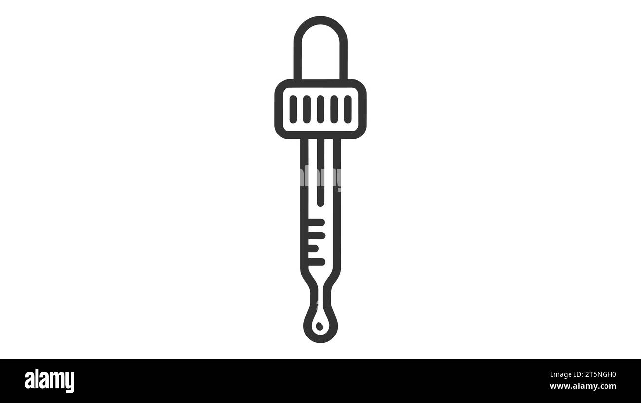 Black outlined vector illustration of a dropper Stock Vector Image ...