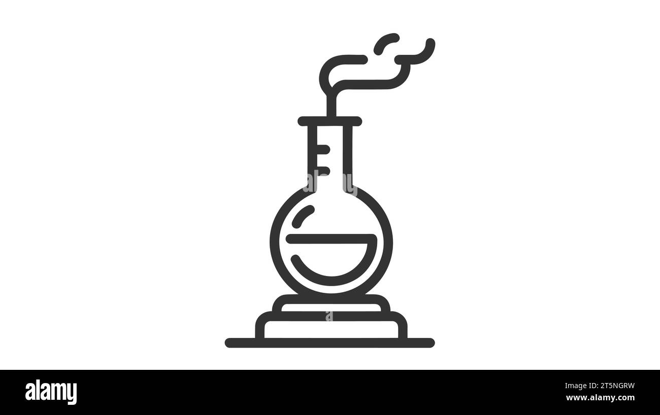 Black outlined vector illustration of laboratory equipment Stock Vector ...