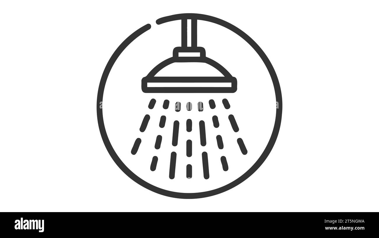 Shower icon on white background. Vector illustration Stock Vector Image ...