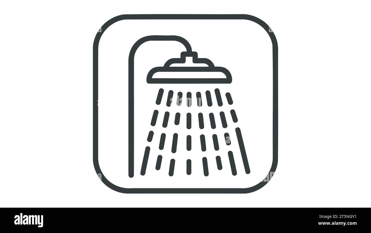 Shower icon on white background. Vector illustration Stock Vector Image ...