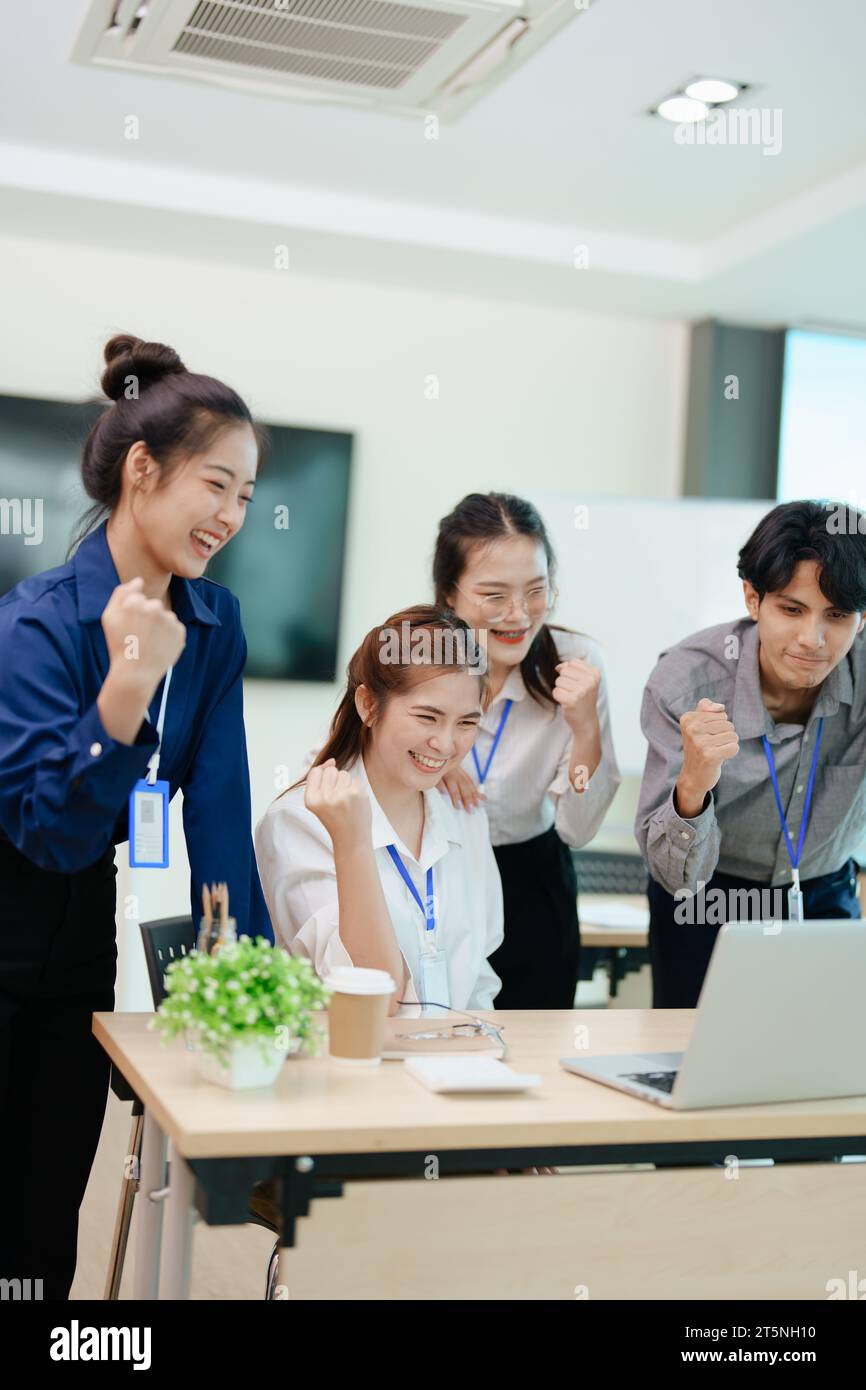 business group people showing unity with their hands together Stock ...