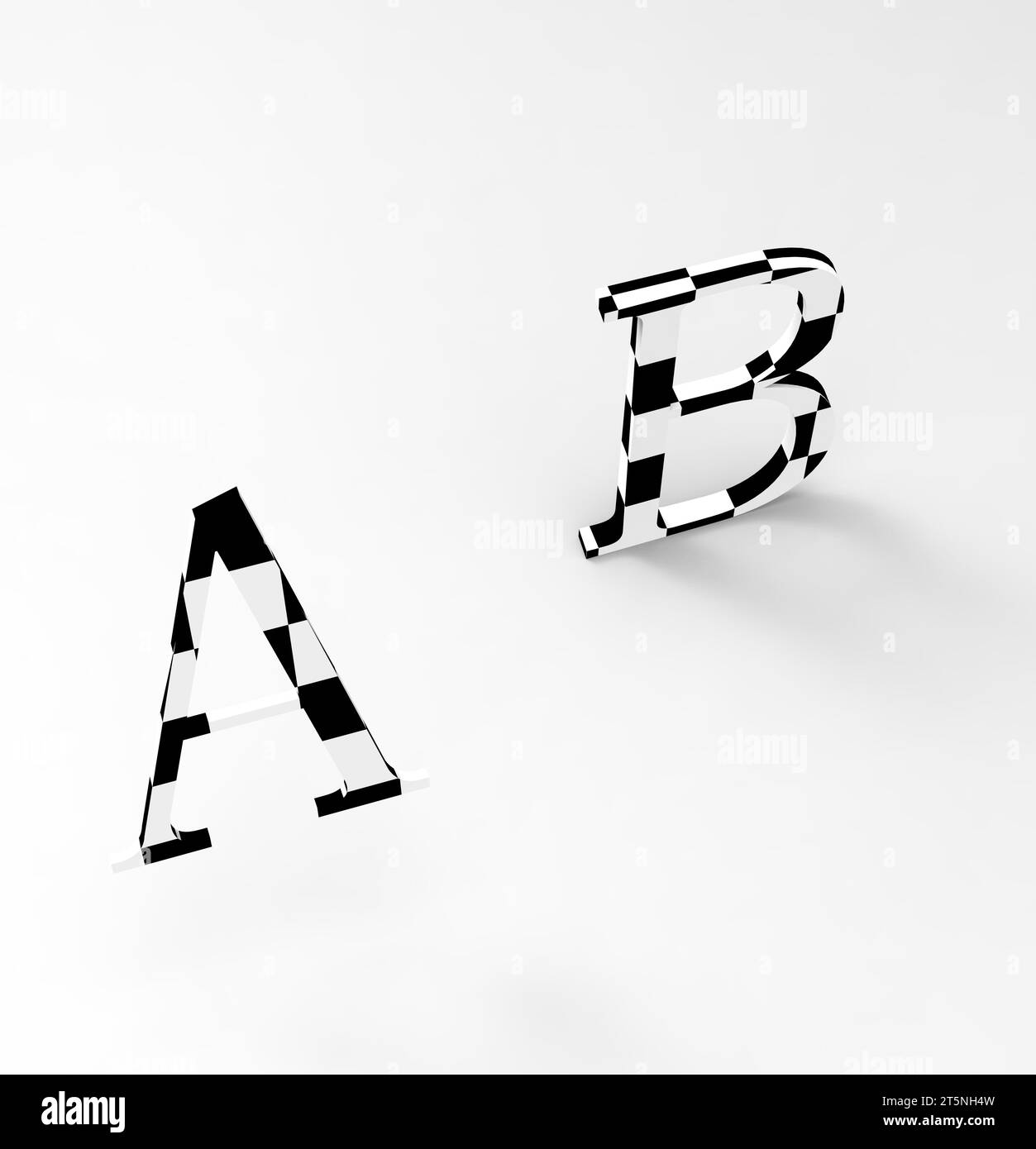 ABC rendering letters on a white background, closeup of photo Stock ...