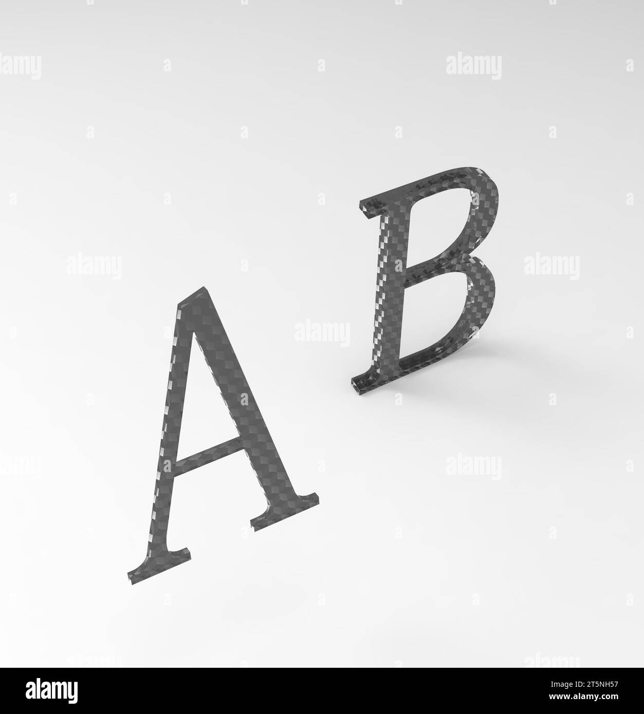 ABC rendering letters on a white background, closeup of photo Stock ...