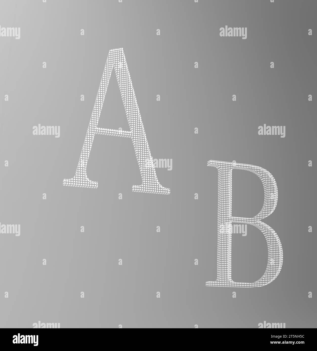 ABC rendering letters on a gray background, closeup of photo Stock ...