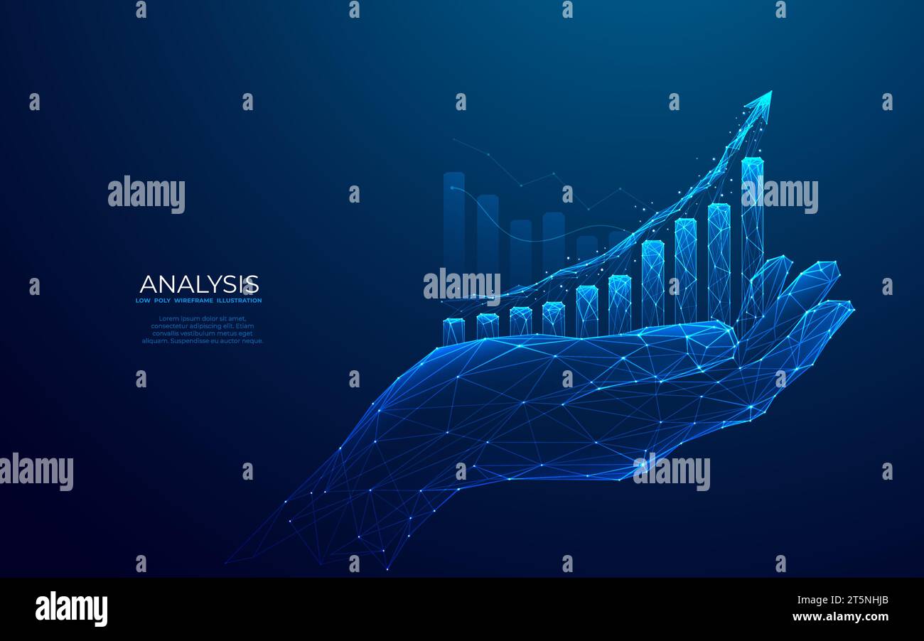 Abstract growth chart in a hand. Graph chart with up arrow Stock Vector ...