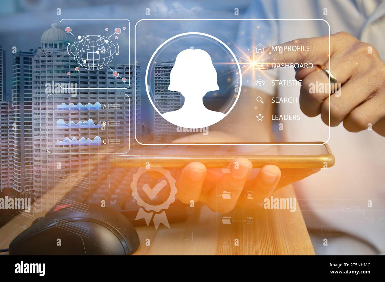 Concept of personal data verification, human resource management, HR ...