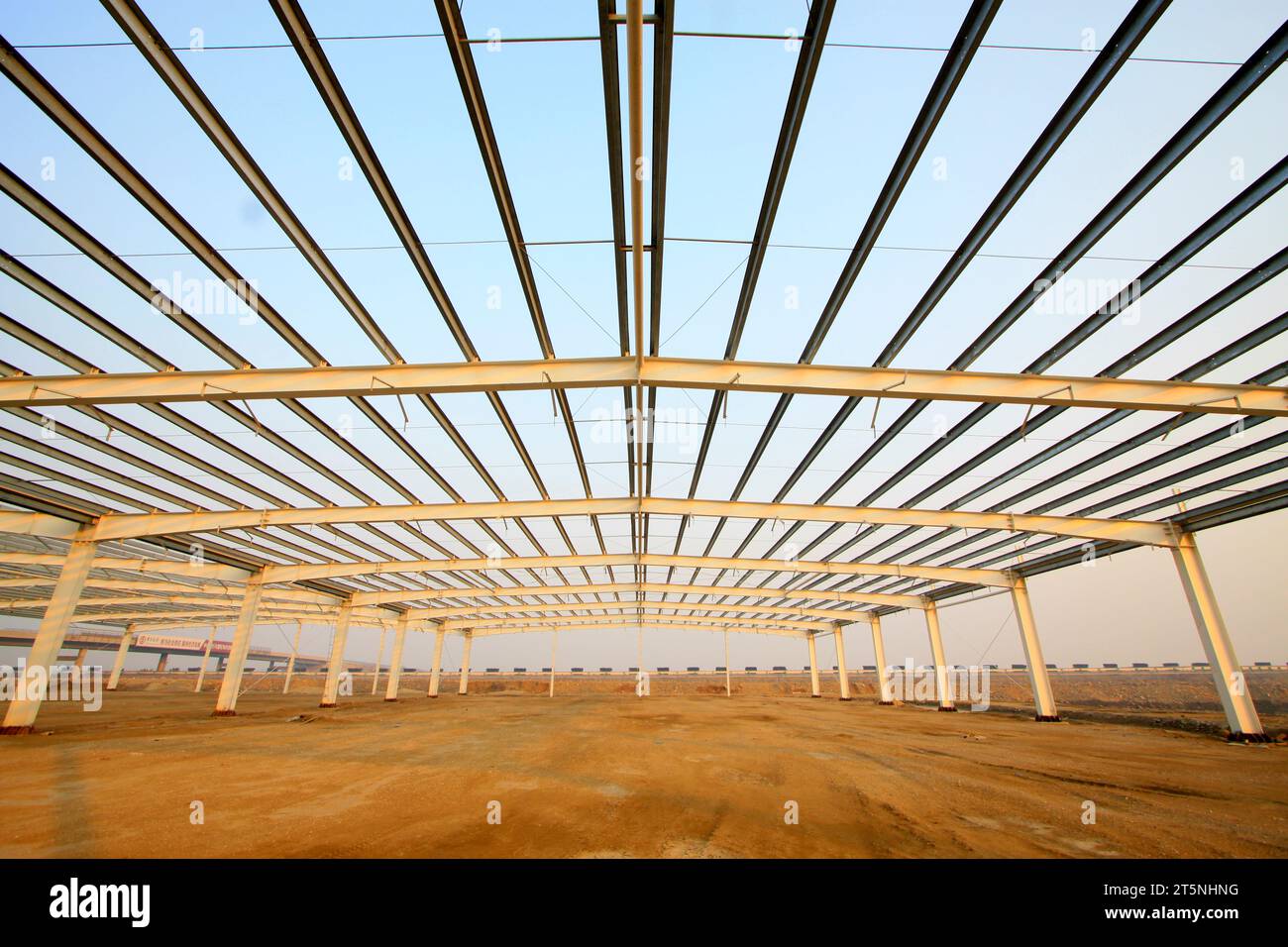 steel structure landscape in a factory Stock Photo - Alamy