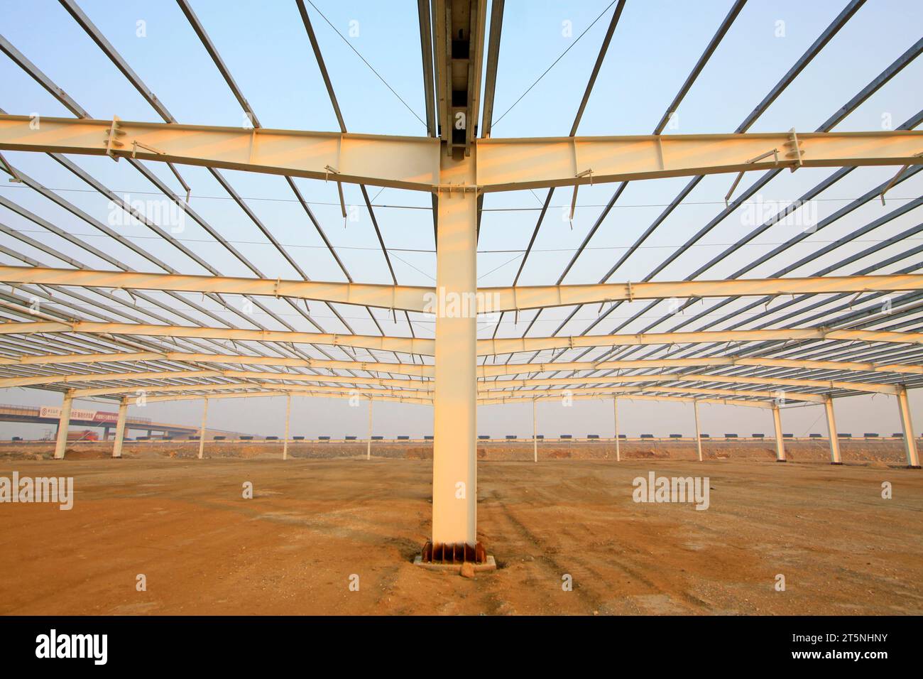steel structure landscape in a factory Stock Photo - Alamy