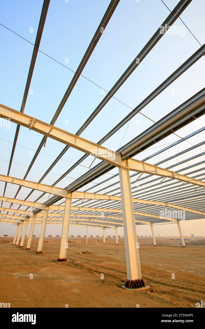 steel structure landscape in a factory Stock Photo - Alamy