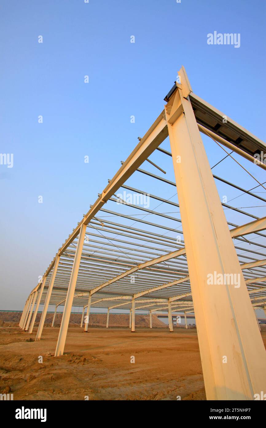 steel structure landscape in a factory Stock Photo - Alamy