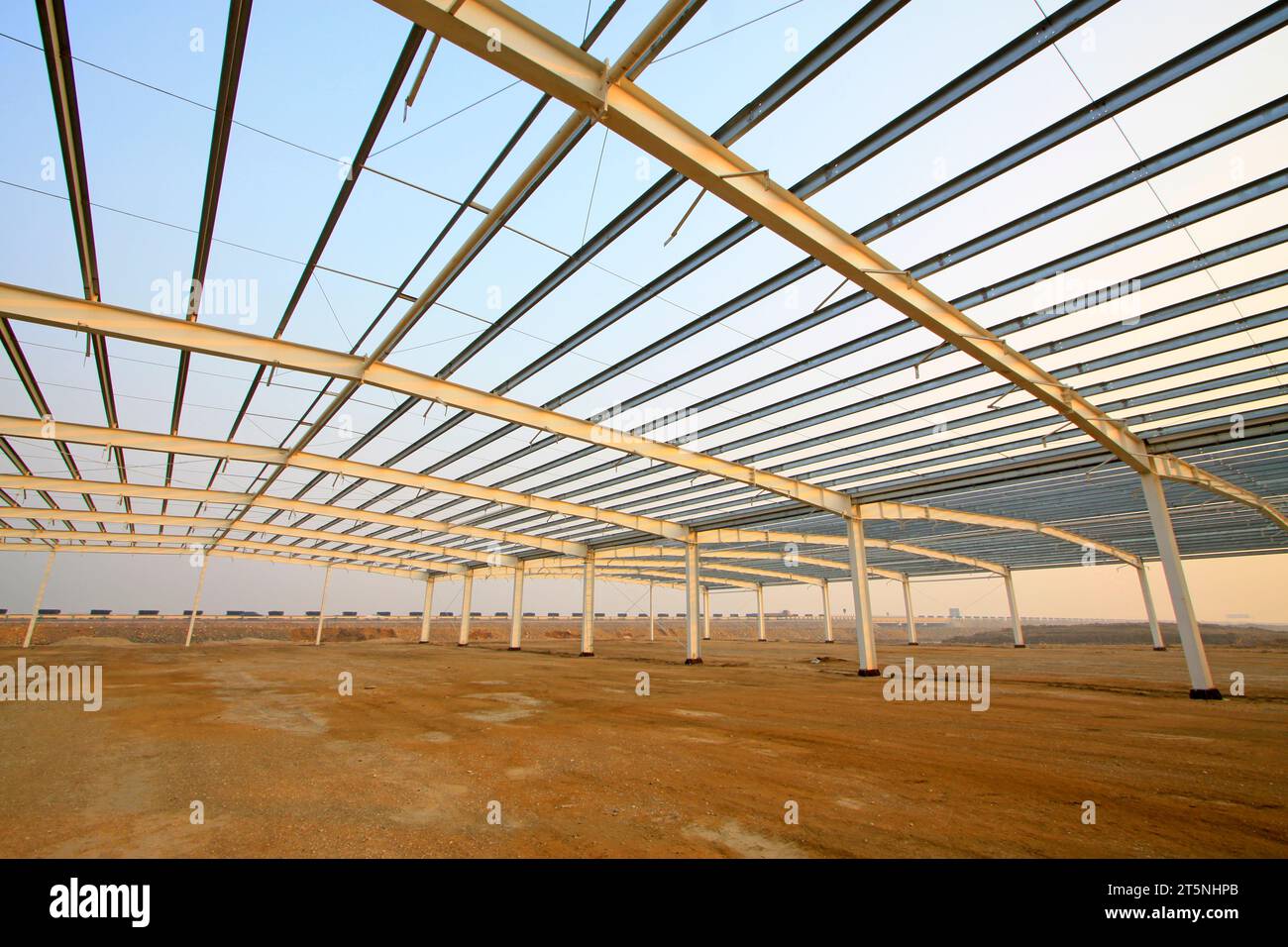 steel structure landscape in a factory Stock Photo - Alamy