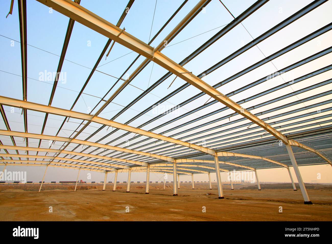 steel structure landscape in a factory Stock Photo - Alamy