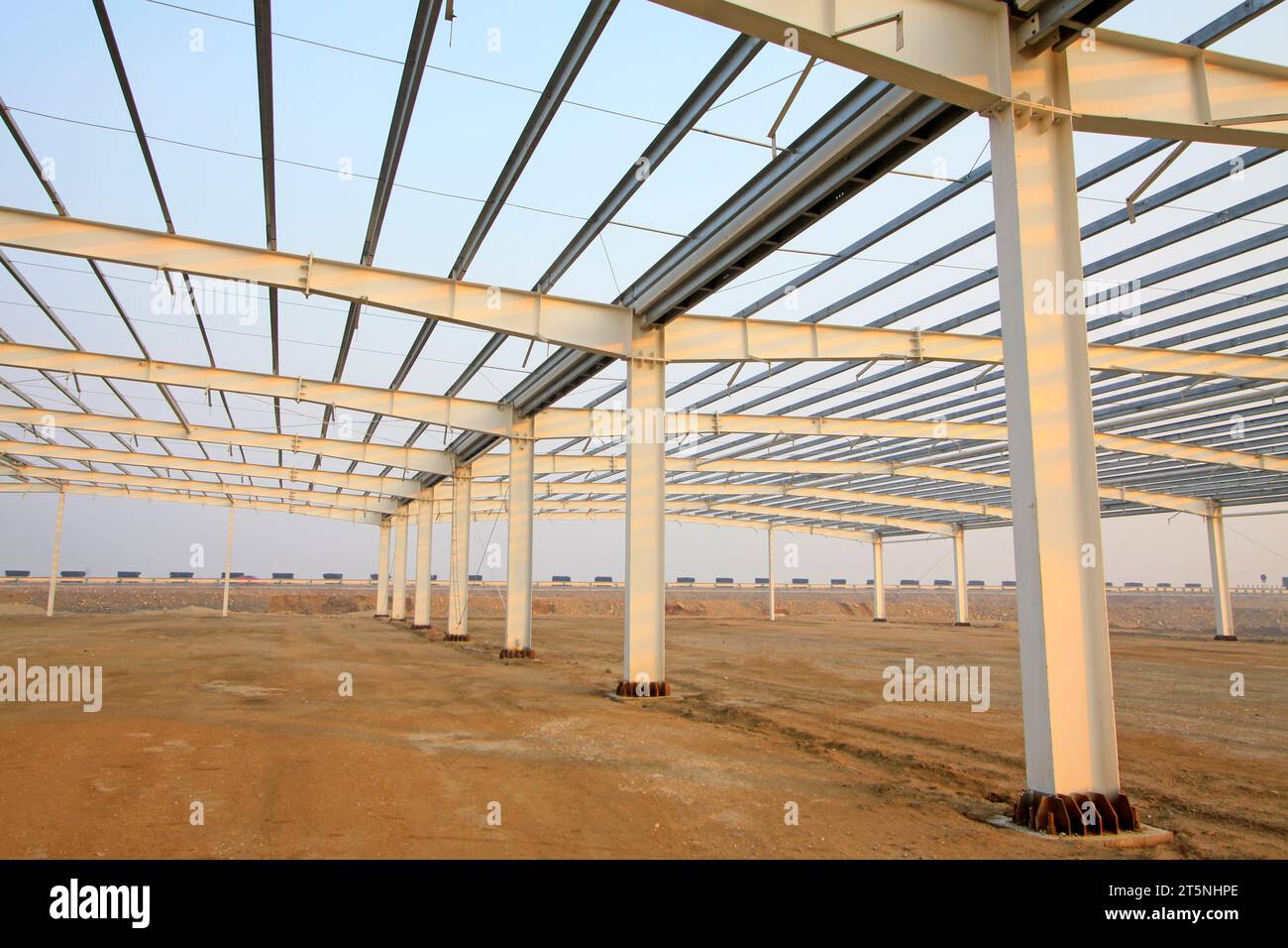steel structure landscape in a factory Stock Photo - Alamy