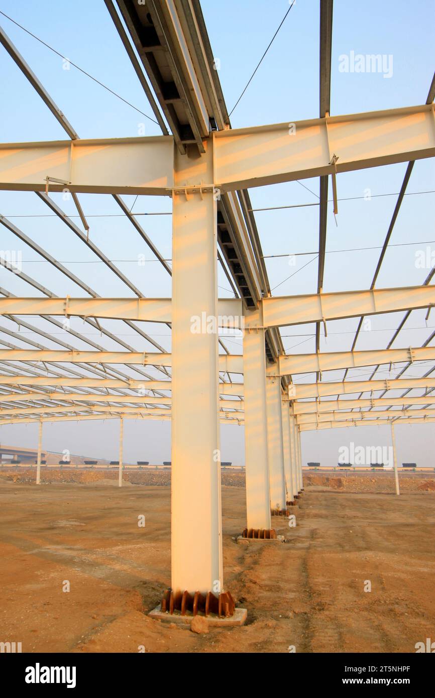 steel structure landscape in a factory Stock Photo - Alamy