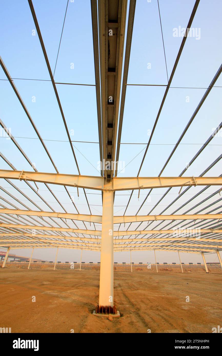 steel structure landscape in a factory Stock Photo - Alamy