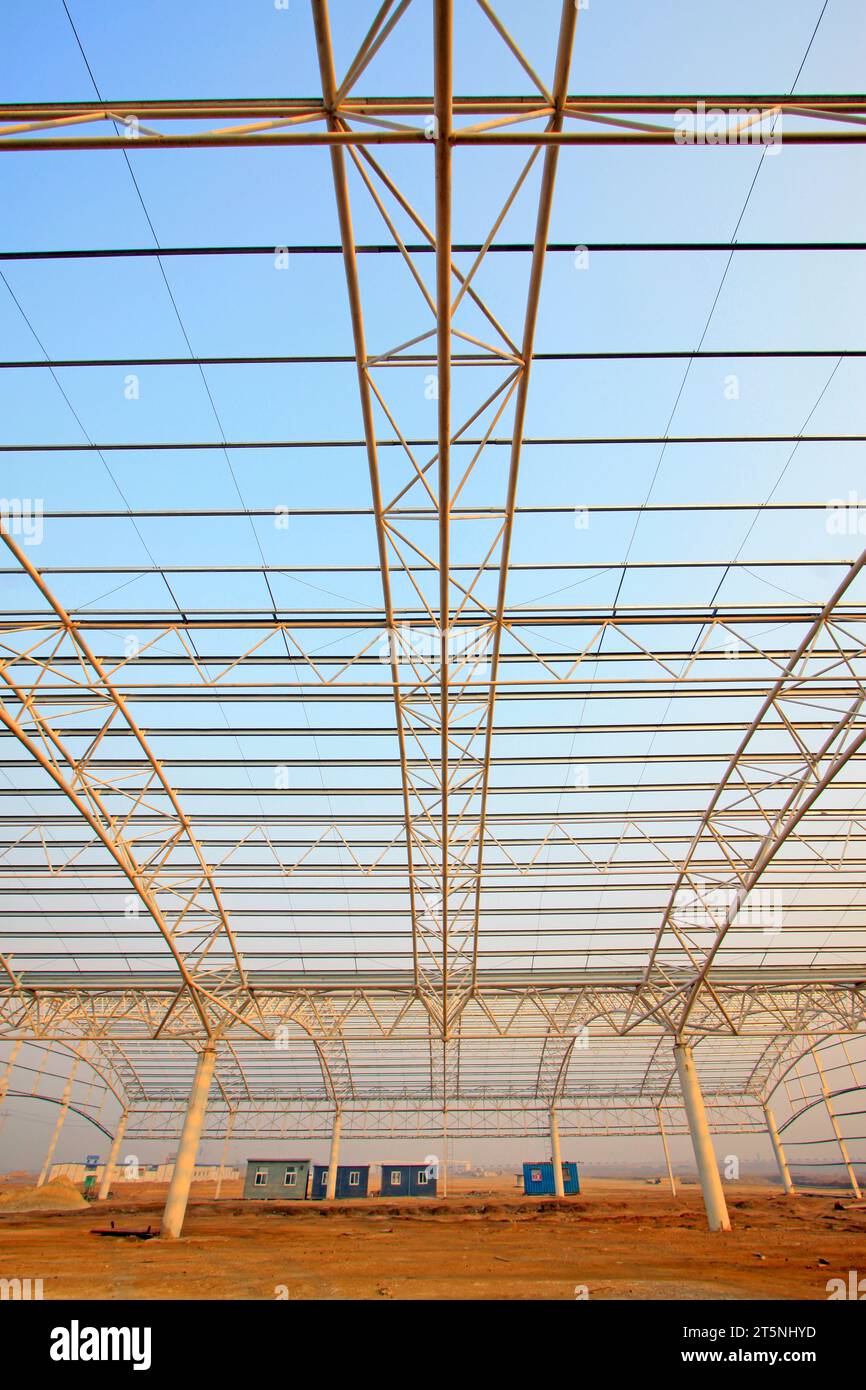steel structure landscape in a factory Stock Photo - Alamy