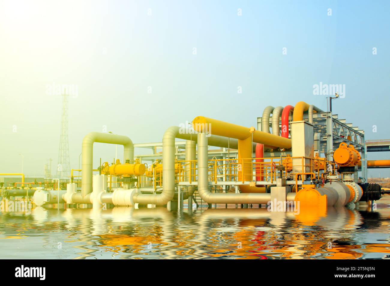 crude oil processing and transmission equipment, closeup of photo Stock ...