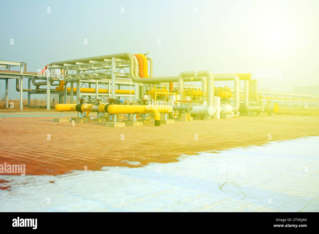 crude oil processing and transmission equipment, closeup of photo Stock ...