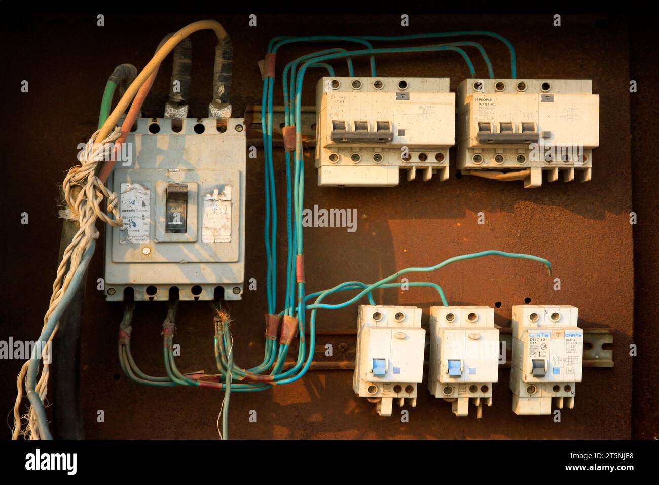 Simple electric meter box, closeup of photo Stock Photo - Alamy