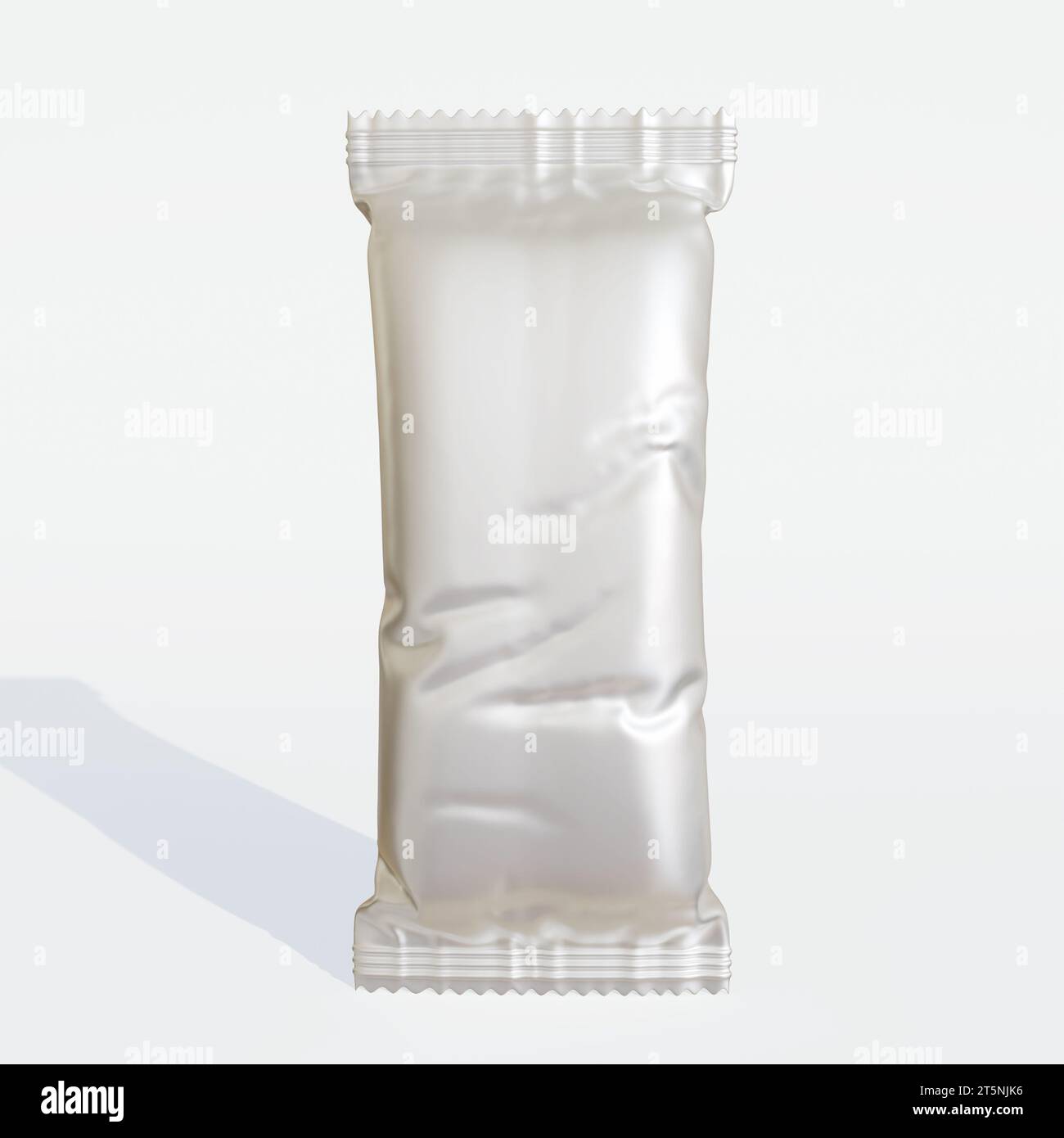Protein bar packaging white color and realistic render with metalic or ...