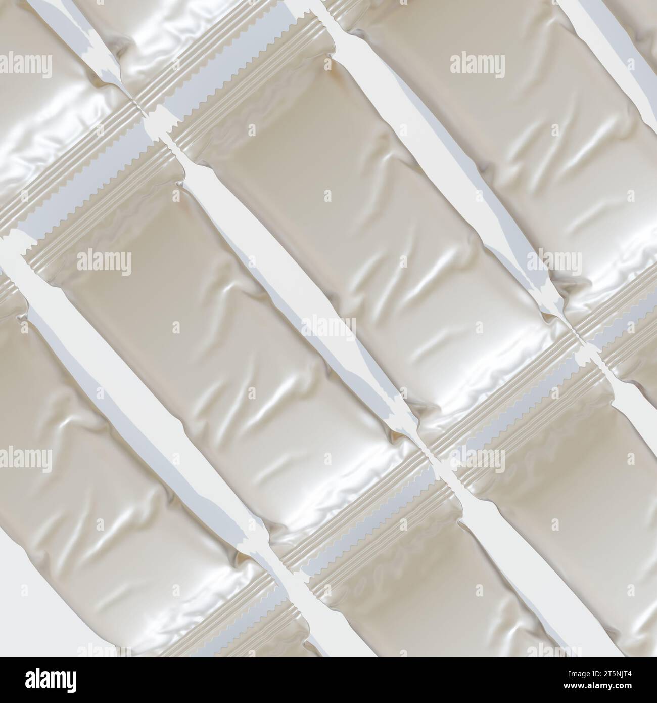 Protein bar packaging white color and realistic render with metalic or ...