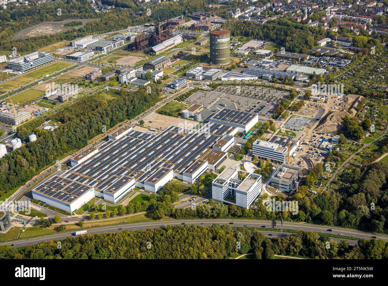 Phoenix west industrial park with gasometer and wilo park hi-res stock ...