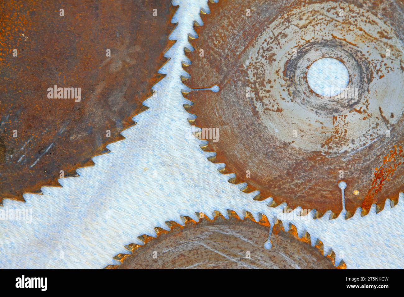 Rusty saw blade, closeup of photo Stock Photo - Alamy