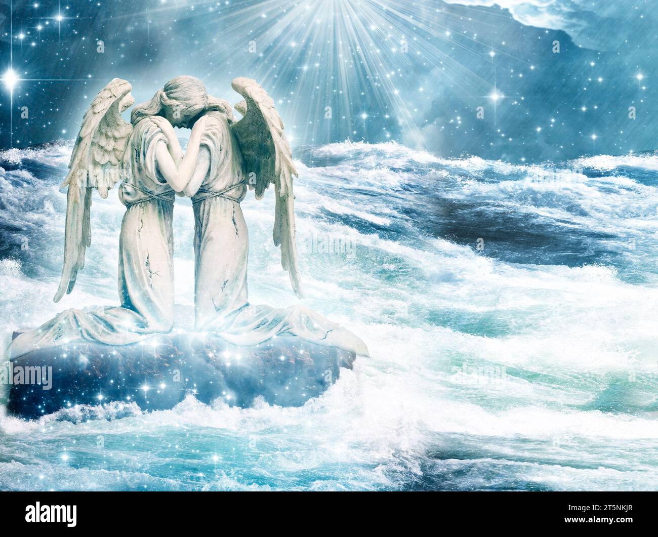 mystical angel couple Stock Photo - Alamy