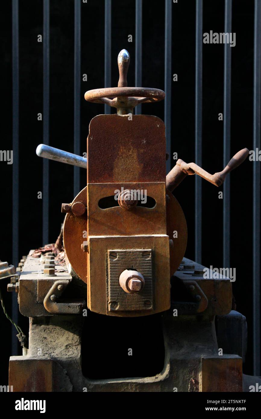 Oxidation rust Machinery and equipment - crank, closeup of photo Stock ...