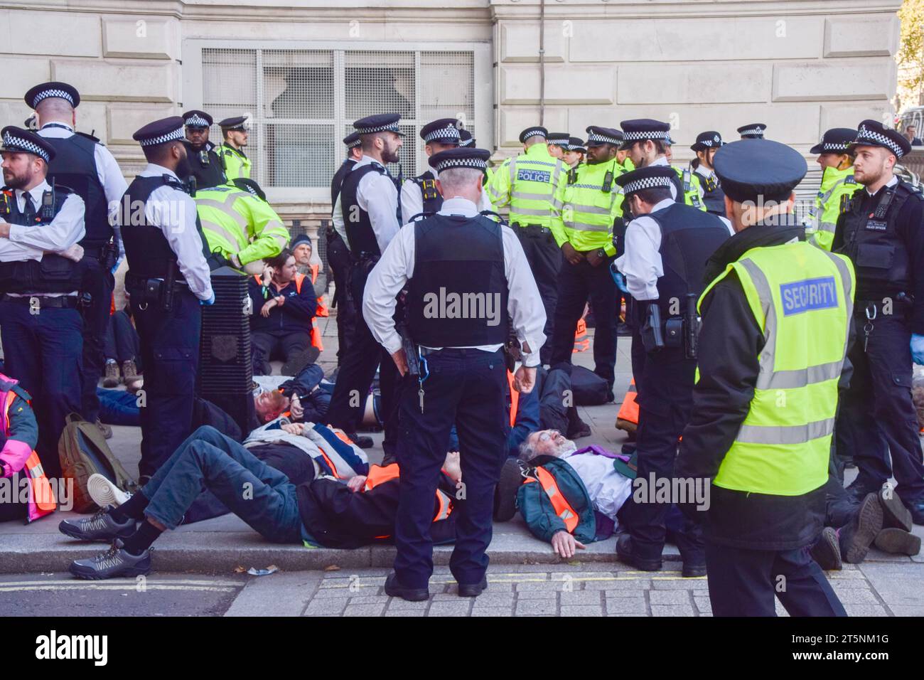 November 6, 2023, London, England, UK: Police officers arrest dozens of ...