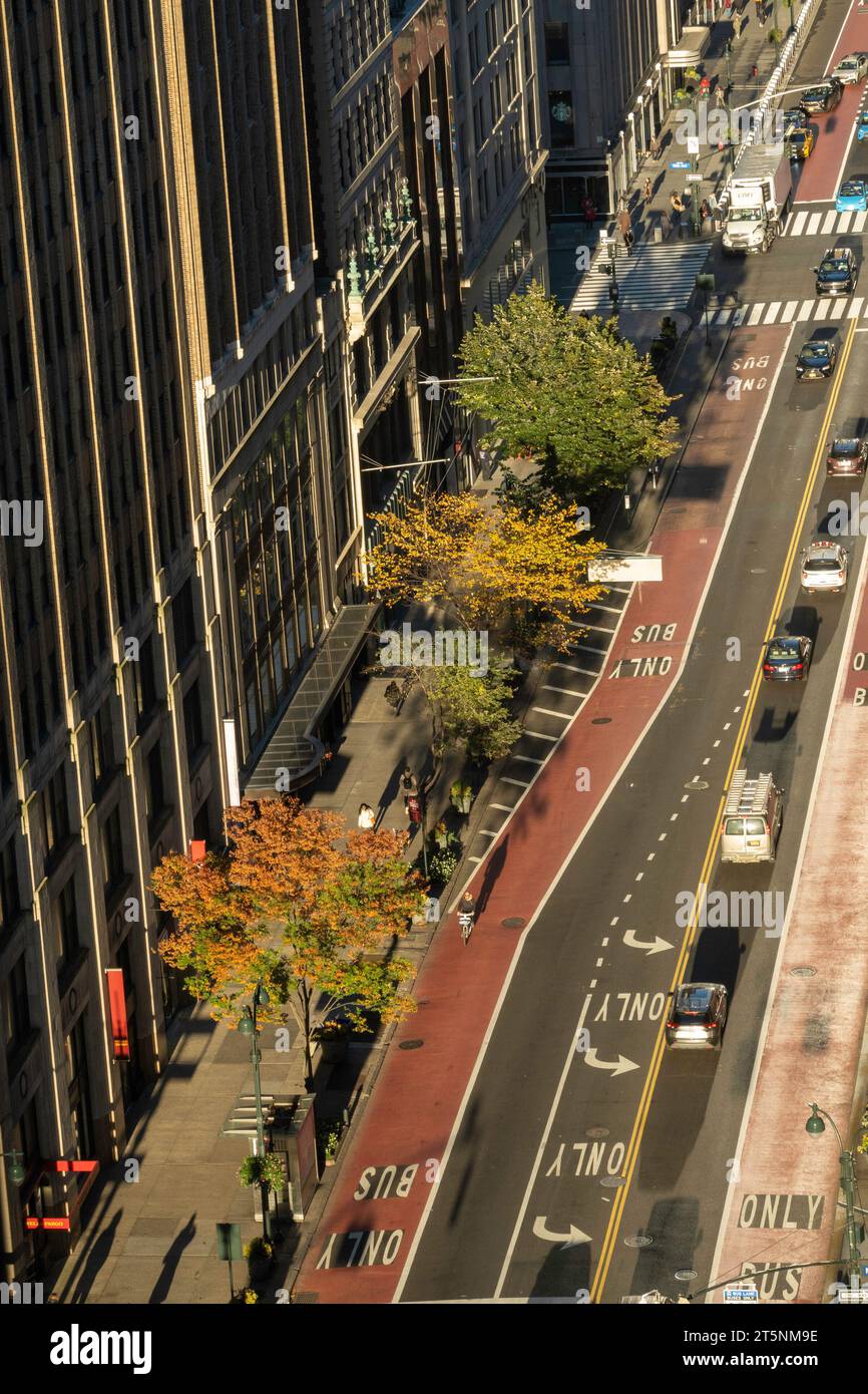 34th St. in midtown Manhattan as seen from a high-rise building, 2023 ...
