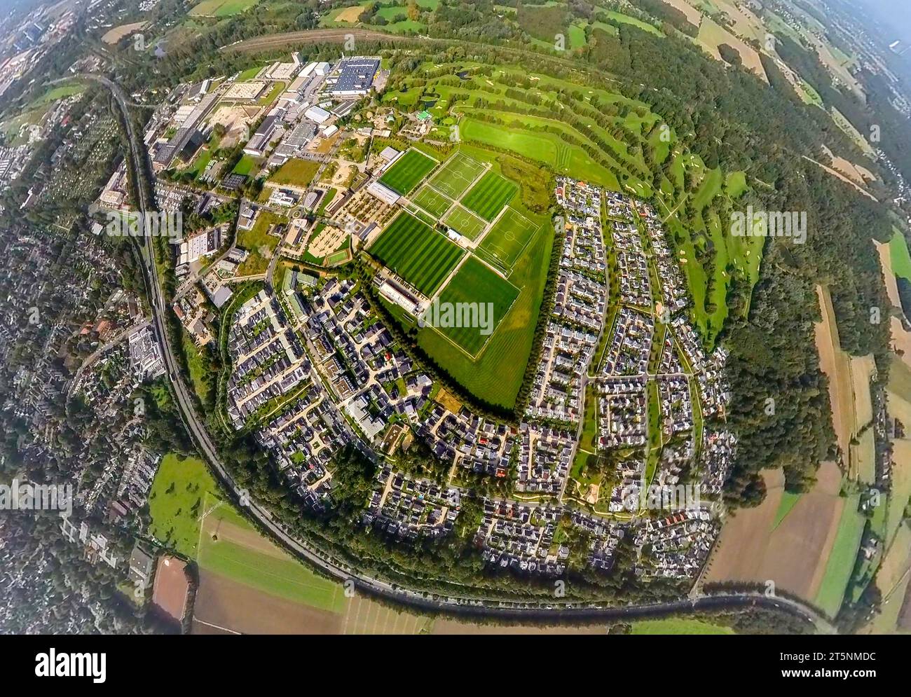 Aerial view, BVB 09 Borussia Dortmund training center, Adi-Preißler ...