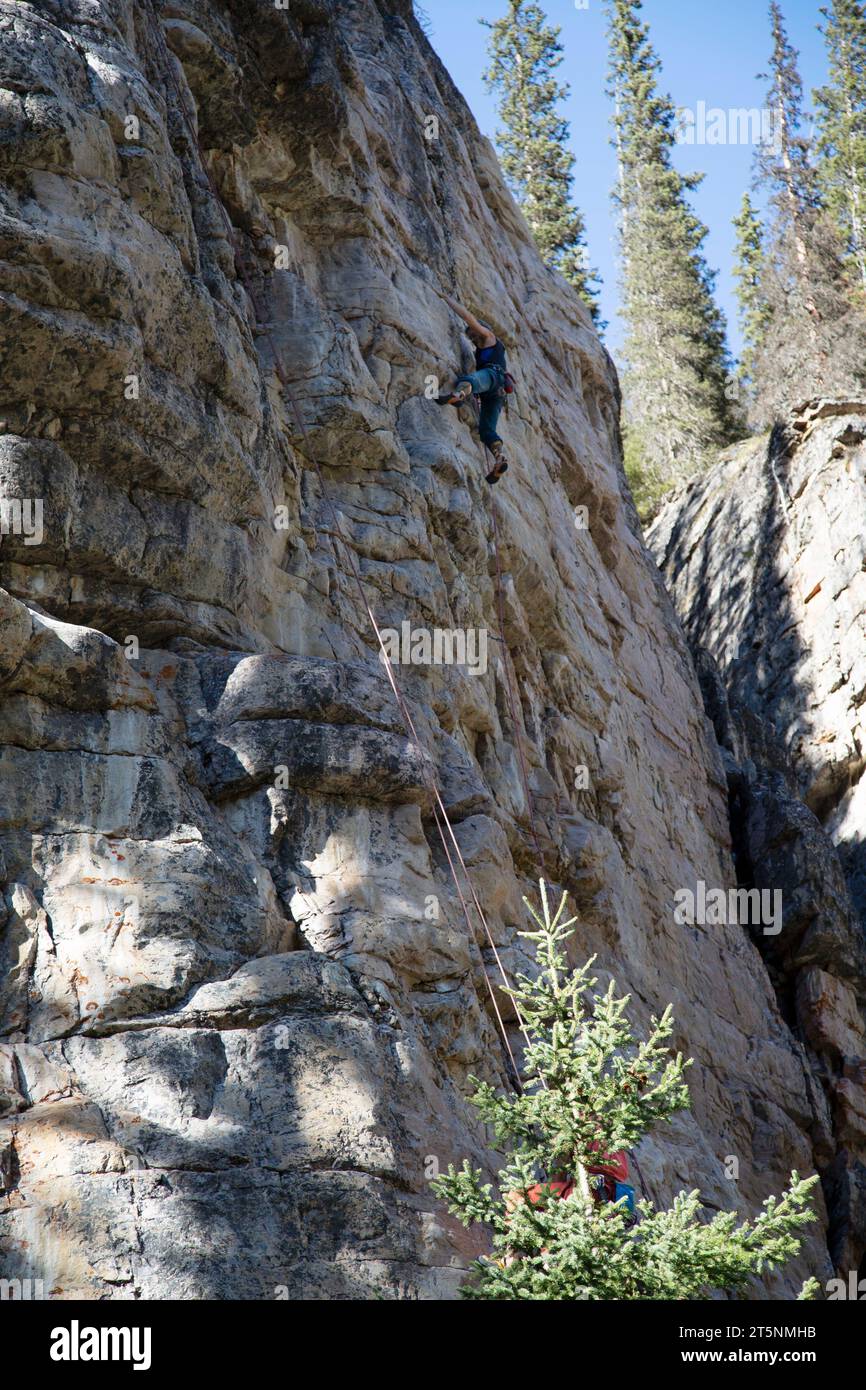 Rock Climbing, Lake Louise, Banff National Park in Alberta, Canada ...