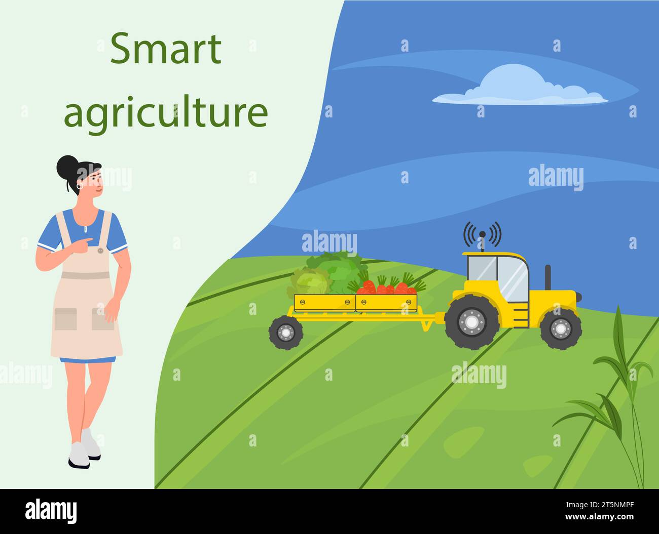 Girl controls harvesting and transportation of crops from digital ...