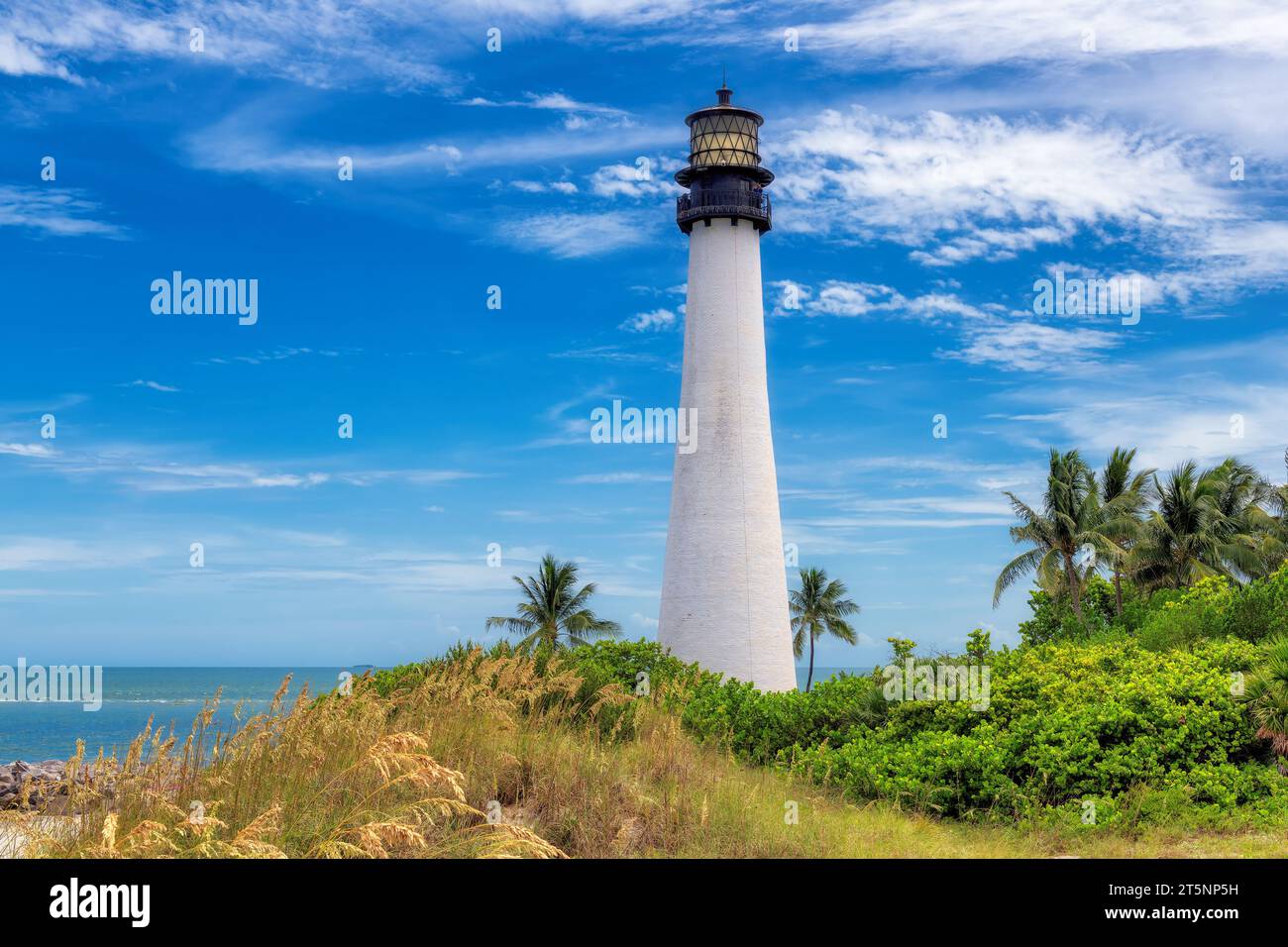 Cape Florida Lighthouse, Key Biscayne, Miami, Florida, USA Stock Photo ...