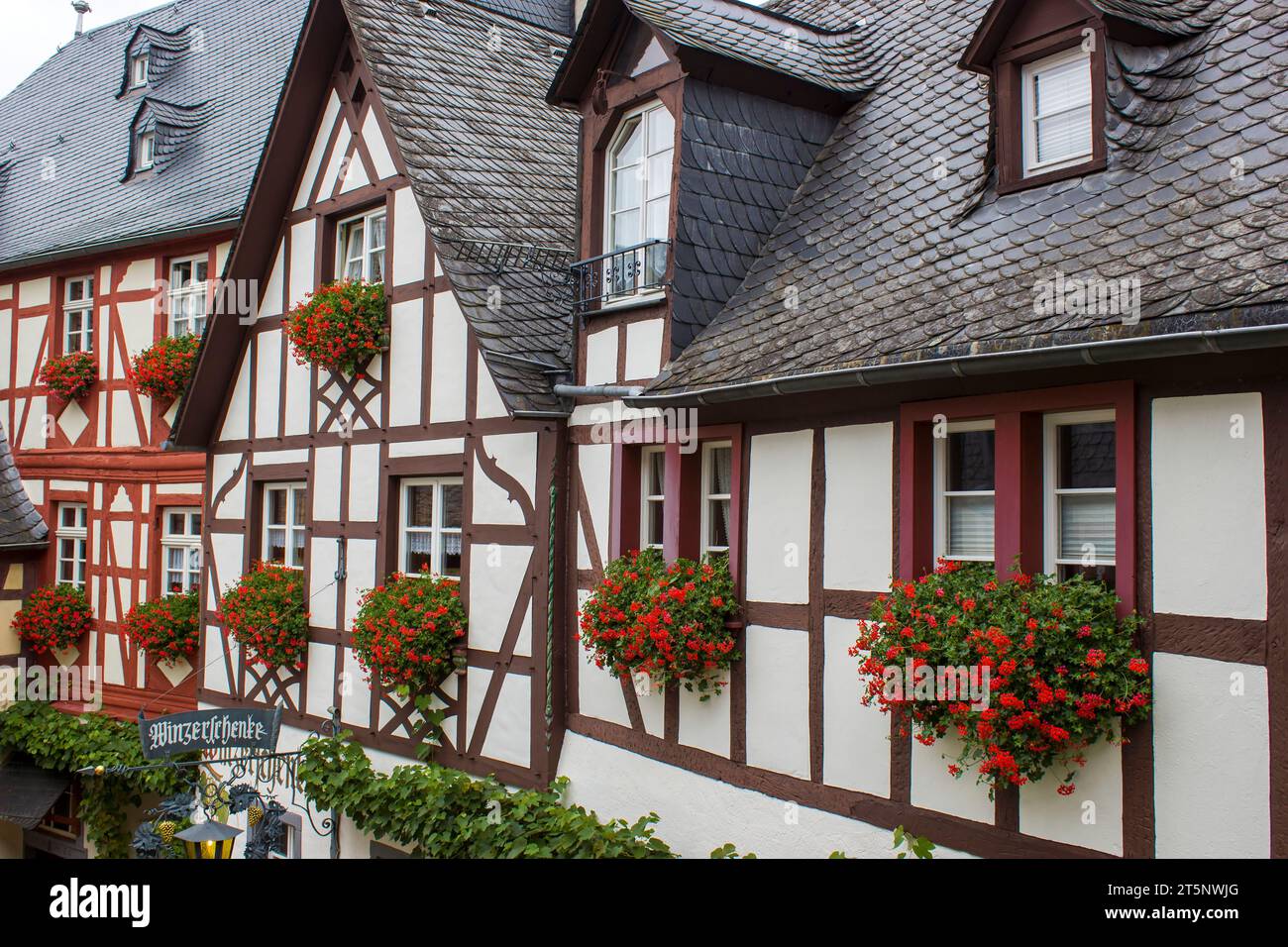 BEILSTEIN, GERMANY - OCTOBER 03 2019: historic village along the river ...