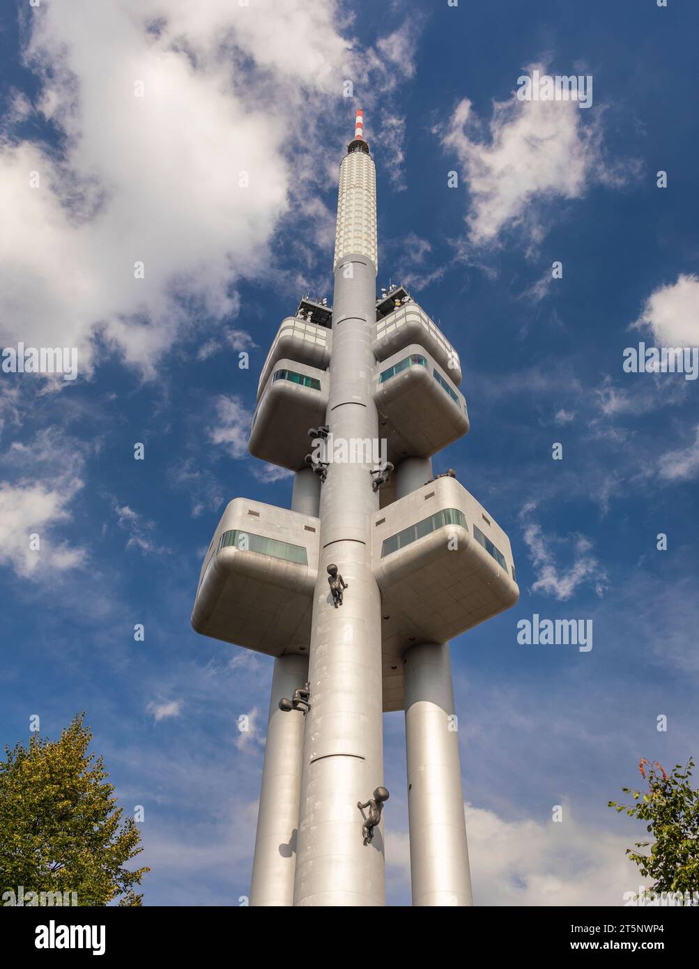 PRAGUE, CZECH REPUBLIC, EUROPE - Zizkov Television Tower, a 216m ...