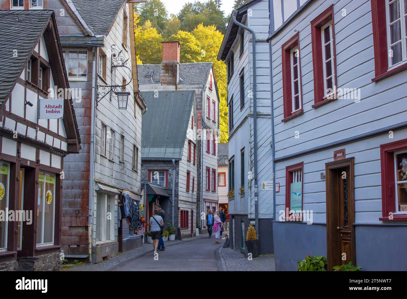 MONSCHAU, GERMANY - SEPTEMBER 22, 2020: small town Monschau with ...