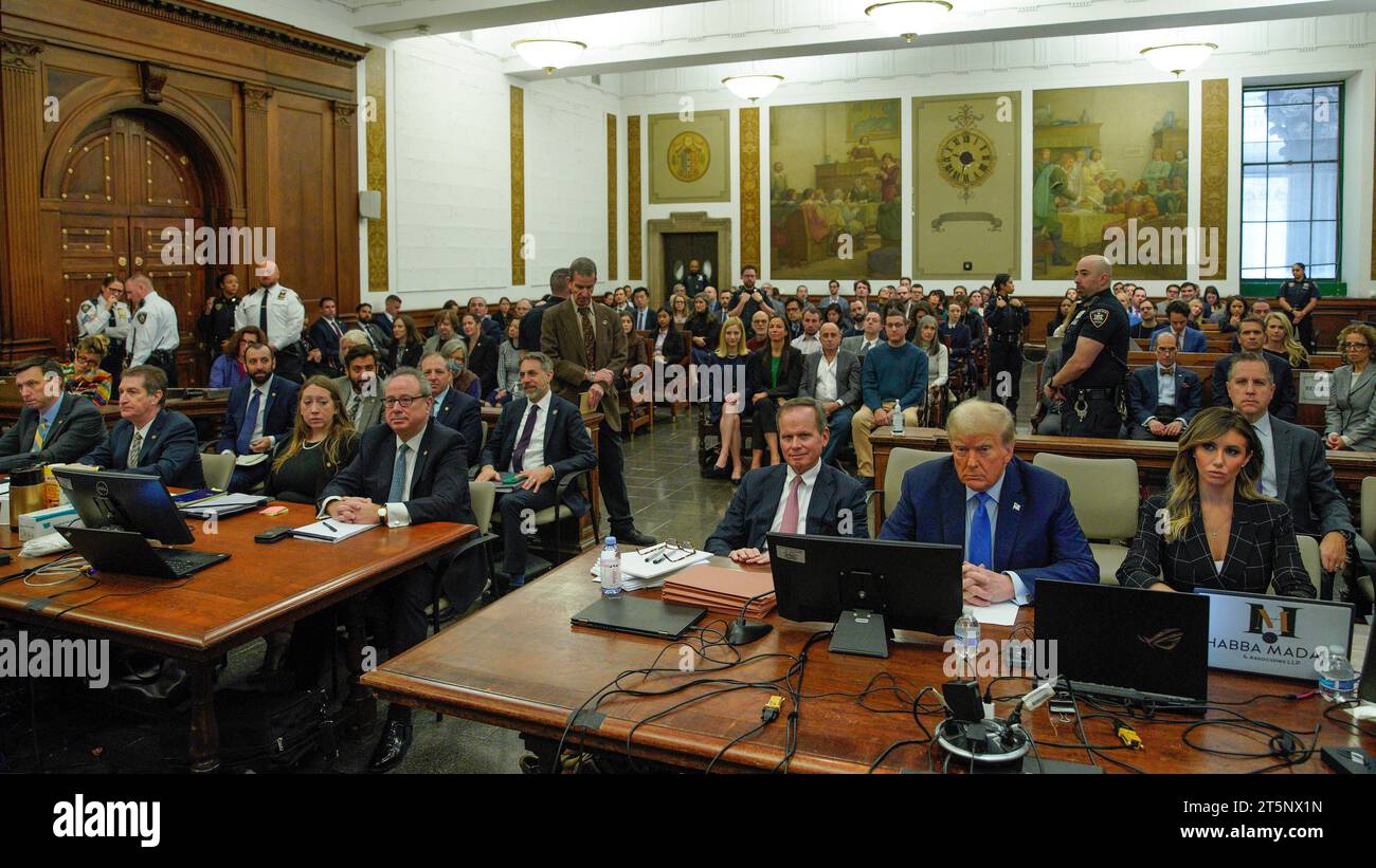 Flanked by his attorneys Chris Kise, left, and Alina Habba, former ...